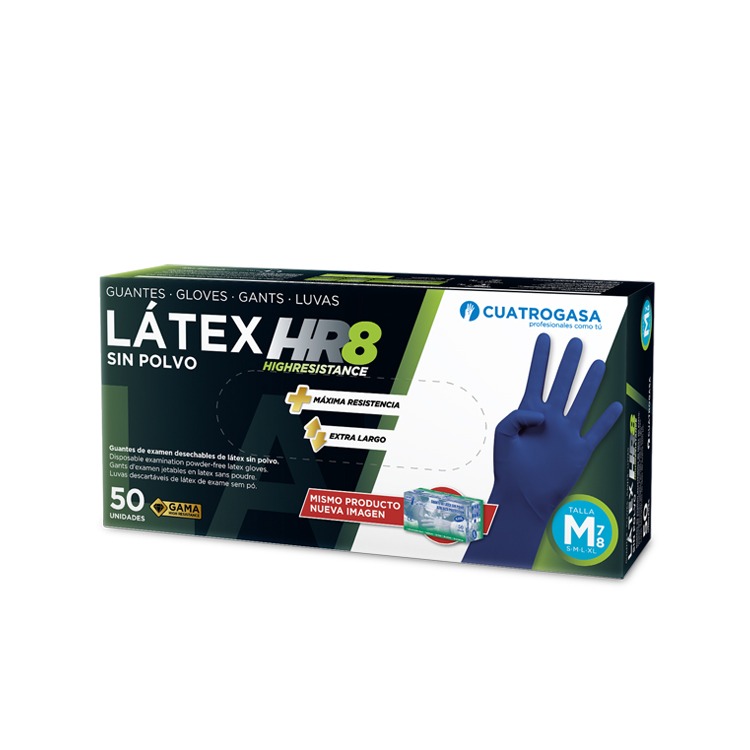LUVAS LÁTEX SEM PÓ AZUIS-HR8 - Papeliquidos